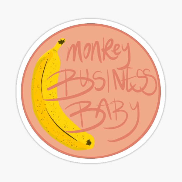 "Monkey Business Baby" Sticker for Sale by melizabight | Redbubble