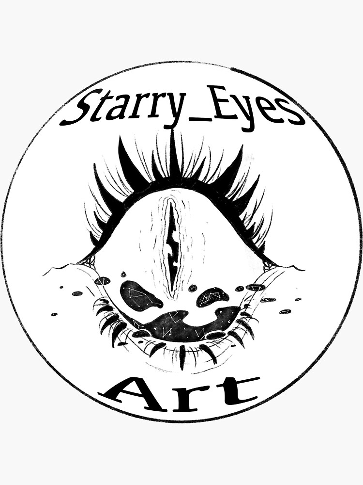 "Starry eyes logo " Sticker for Sale by starry-eyes-art | Redbubble