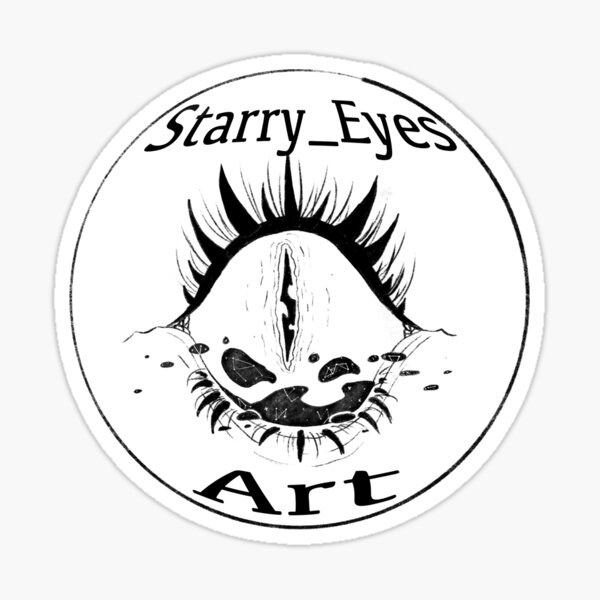 "Starry eyes logo " Sticker for Sale by starry-eyes-art | Redbubble
