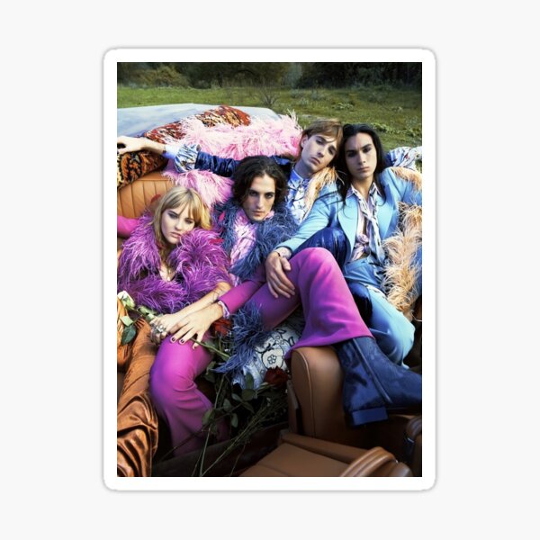 "MANESKIN Måneskin merchandising" Sticker for Sale by nathangreennn ...