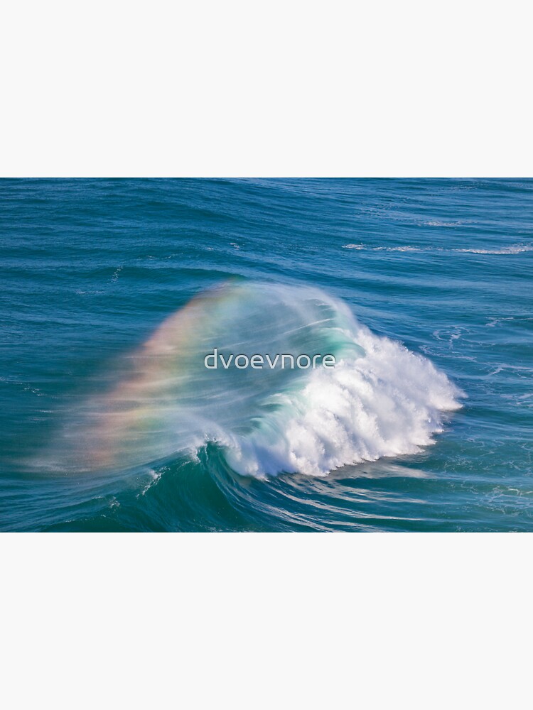 "Giant Ocean Wave with Rainbow in Spray" Sticker for Sale by dvoevnore ...
