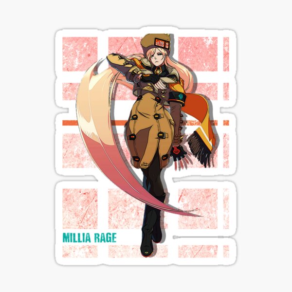 "guilty gear strive ggst millia rage " Sticker for Sale by NerdFuel ...