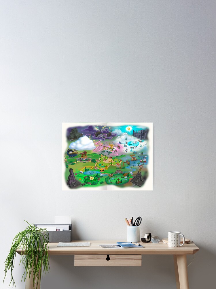 "toontown map" Poster for Sale by disneylandbee | Redbubble