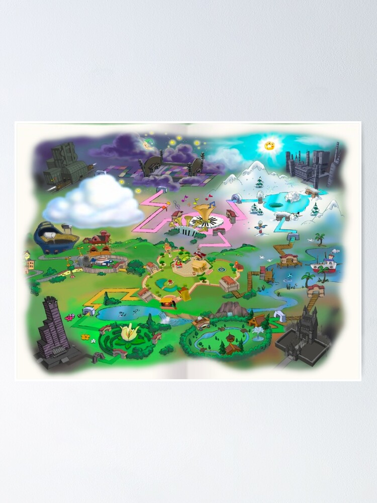 "toontown map" Poster for Sale by disneylandbee | Redbubble