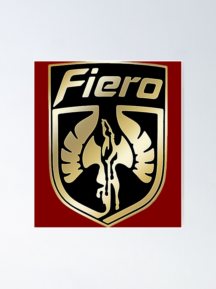 "Gold Pontiac Fiero Logo " Poster by Clanger201 | Redbubble