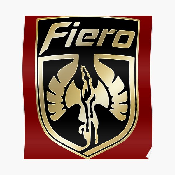 "Gold Pontiac Fiero Logo " Poster by Clanger201 | Redbubble