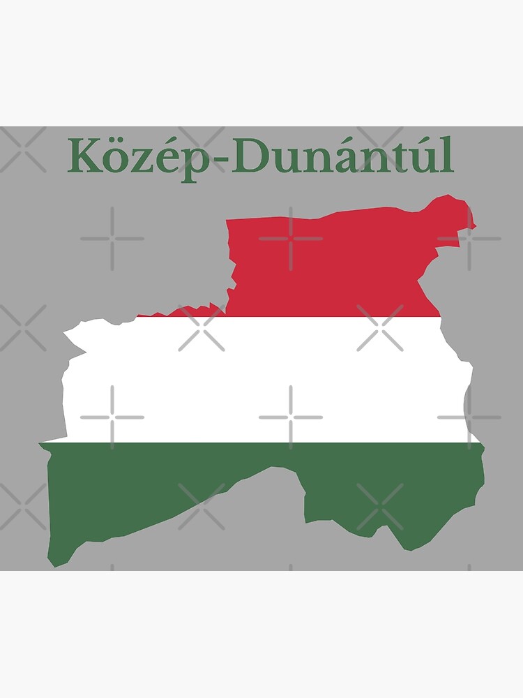 Póster «Diseño de mapas de la región central de Transdanubia, Hungría ...