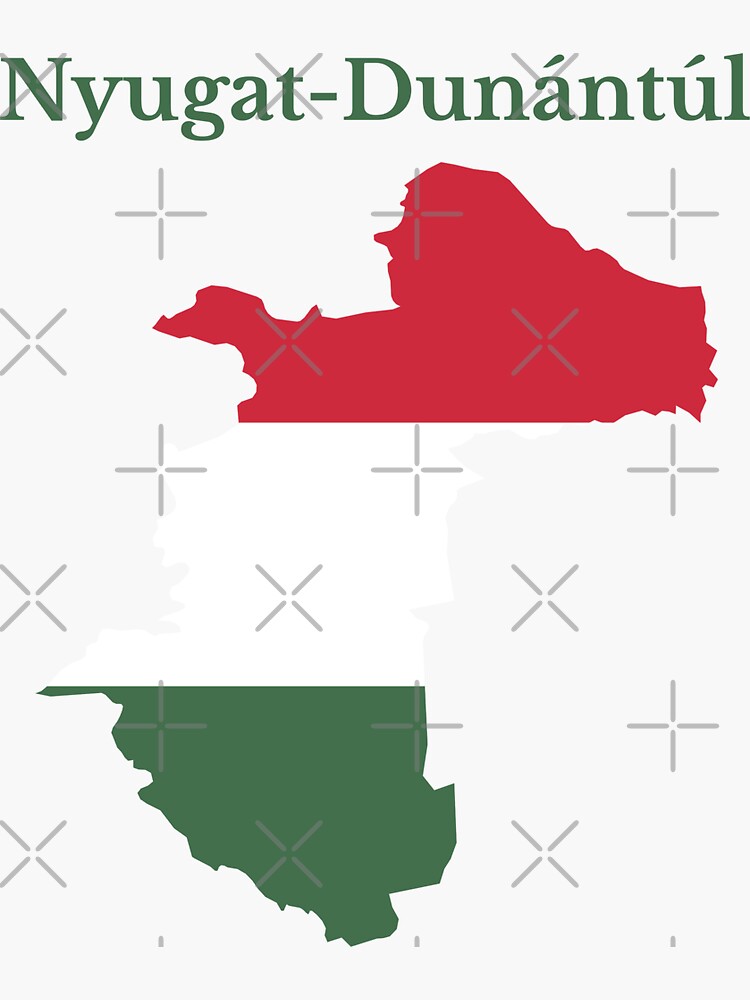 "Western Transdanubia Region Map Design, Hungary" Sticker for Sale by ...