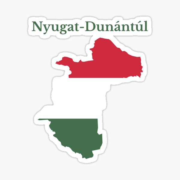 "Western Transdanubia Region Map Design, Hungary" Sticker for Sale by ...