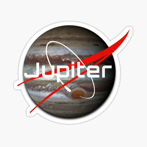 "NASA Logo Jupiter" Sticker for Sale by Space-N-Such | Redbubble