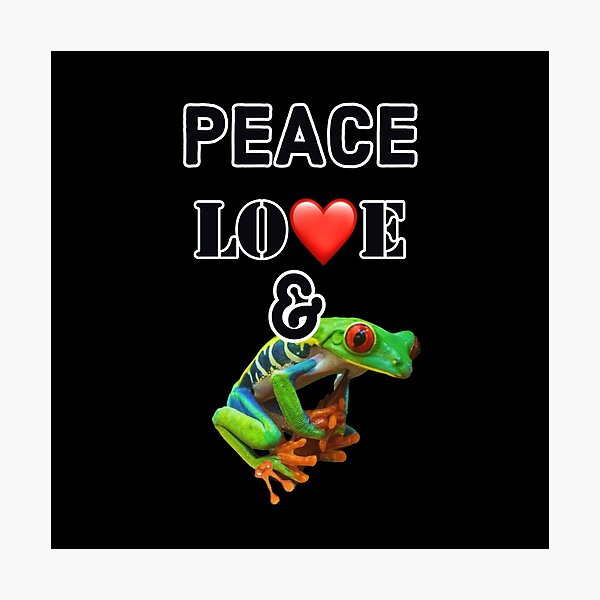 Lámina fotográfica «El amor de la paz y el diseño de la rana son ...