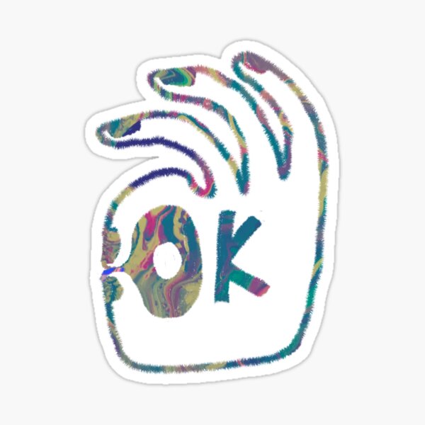 "OK SIGN" Sticker by JeffPark | Redbubble
