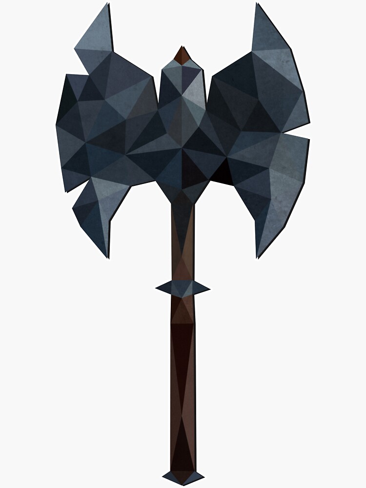 "Dungeons & Dragons Barbarian Class Axe" Sticker by RebelLadybug ...