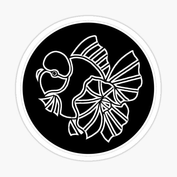 "Oranda Goldfish Logo 1230" Sticker for Sale by Nosnah | Redbubble