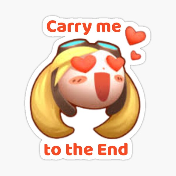 "MLBB carry me to the end" Sticker for Sale by KiwaiiStore | Redbubble