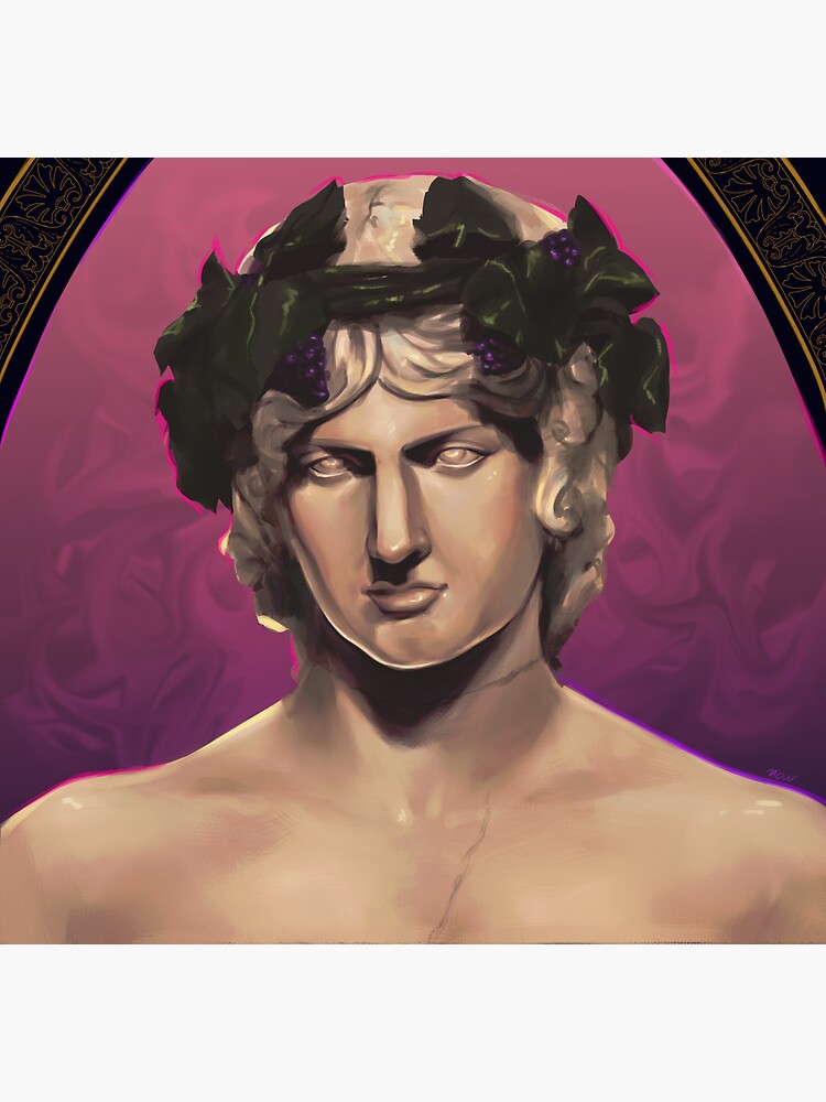 Dionysus Sticker For Sale By Nourdraws Redbubble