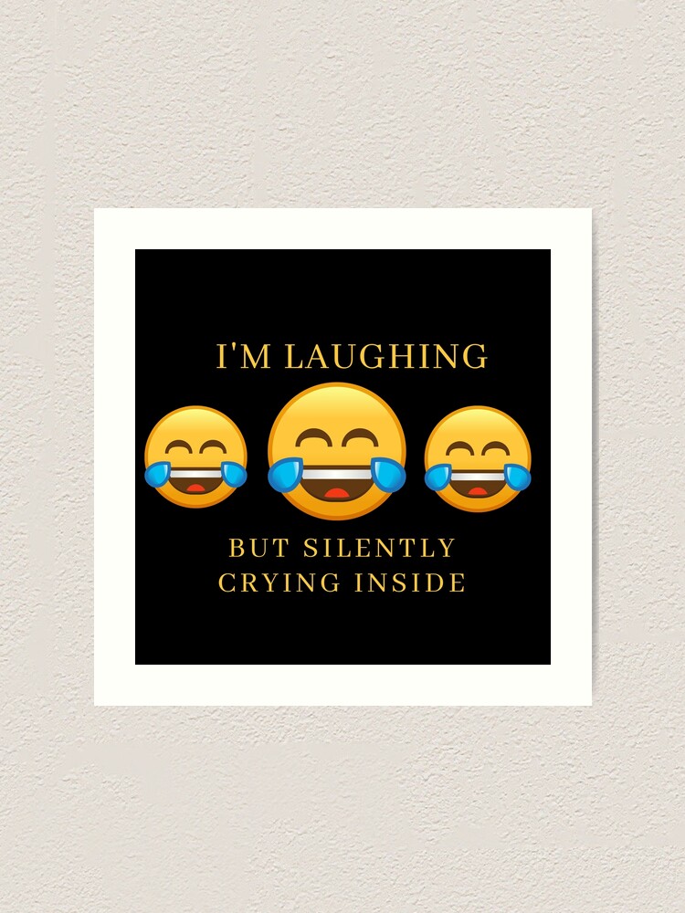 "Distorted Laughing With Tears Emoji " Art Print for Sale by ...