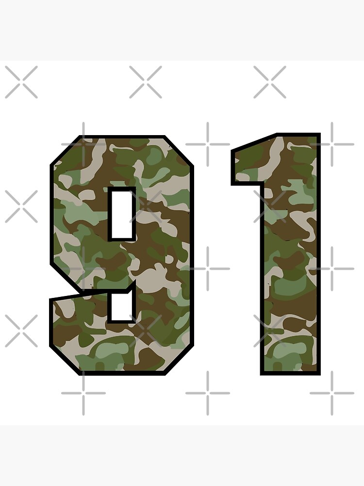 "Army Camo Number ninety-one Veteran Lucky Number 91" Art Print by ...
