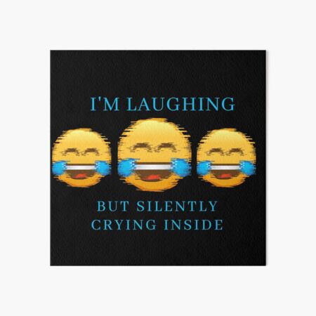 "Distorted Emoji Laughing With Tears Of Joy" Art Board Print for Sale ...