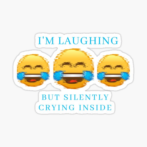 "Distorted Emoji Laughing With Tears Of Joy" Sticker for Sale by ...