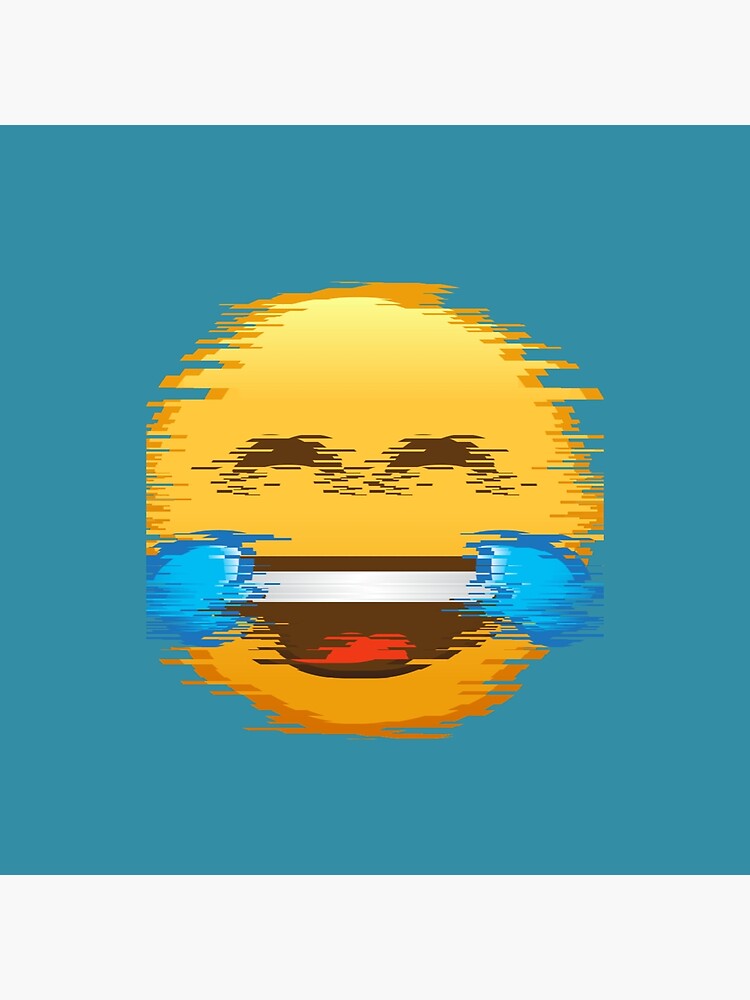 "Distorted Laughing With Tears Emoji " Art Print for Sale by ...