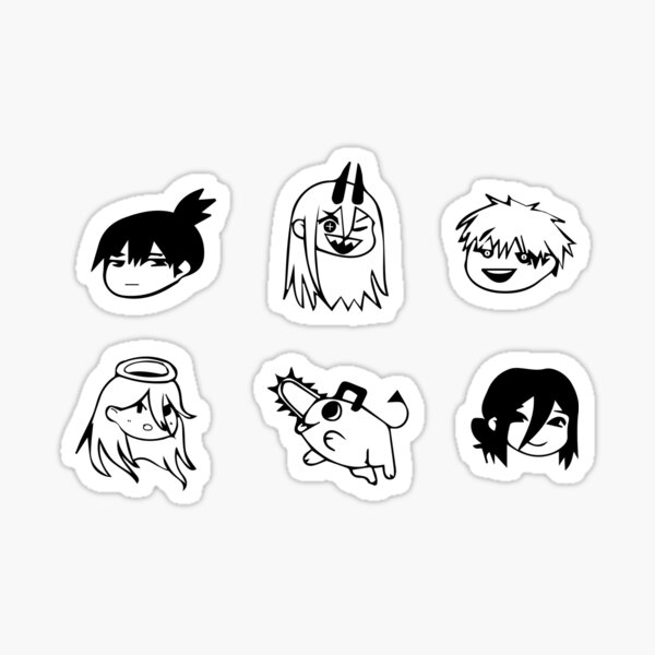 " Chainsaw Man Manga Icons Pack" Sticker for Sale by THEMADBRUSH ...