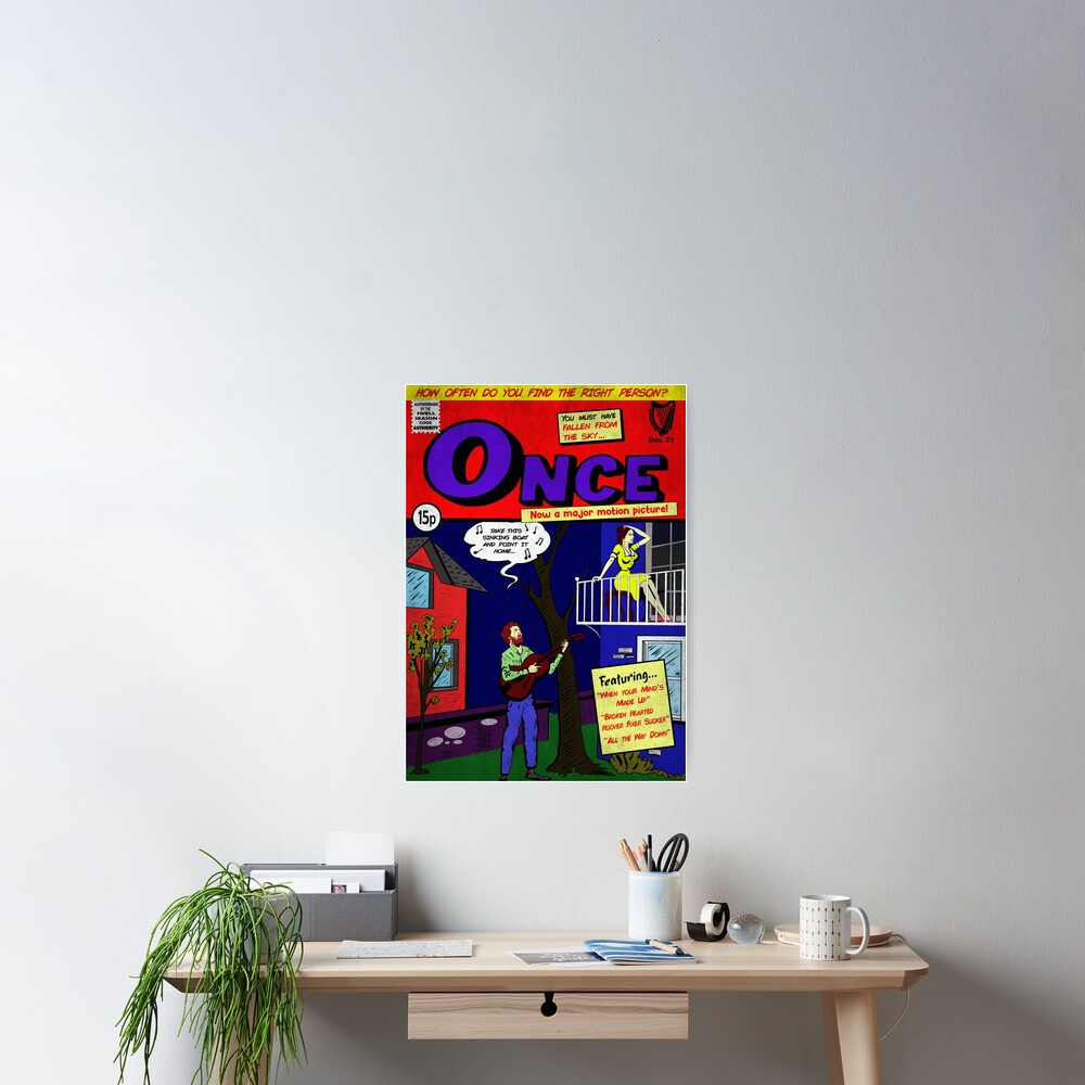 "Once - Glen Hansard - Comic" Poster for Sale by Wanderdreaming | Redbubble