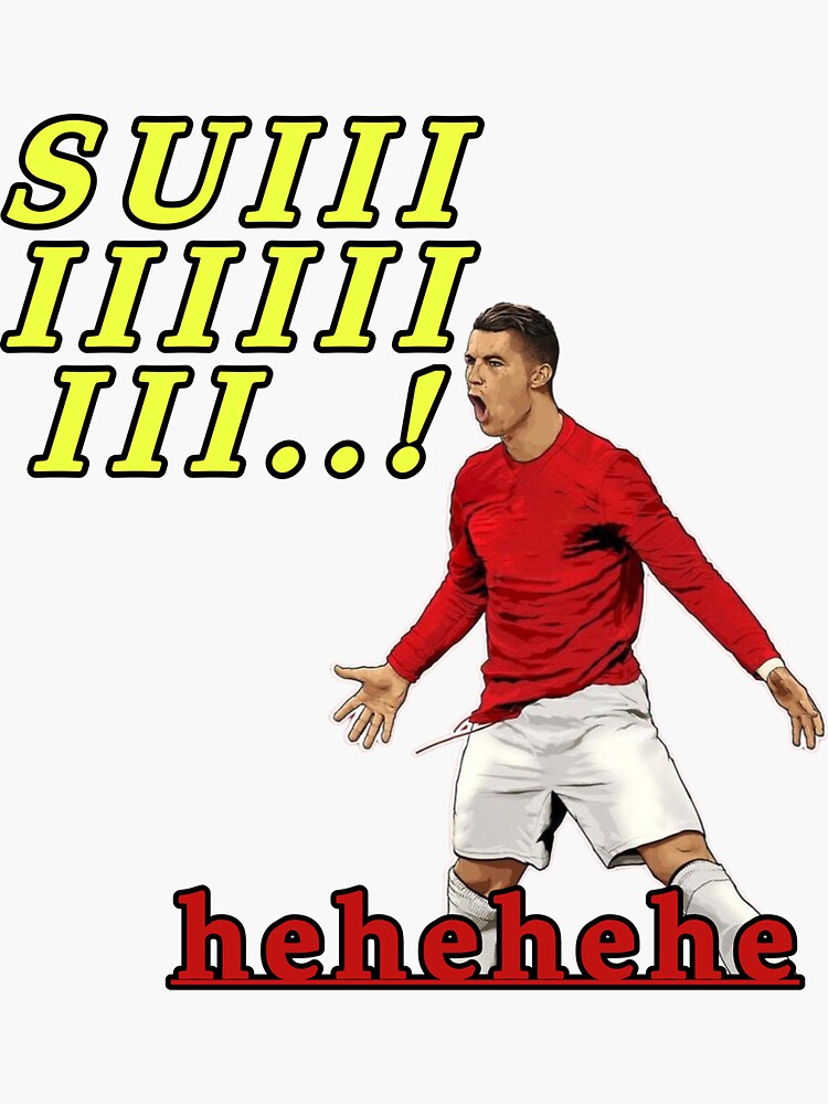 "Hehehe suiii !! Cristiano ronaldo goal" Sticker for Sale by sizamix ...