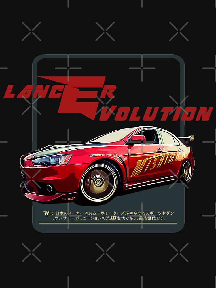 "Mitsubishi Lancer Evolution" T-shirt by Osakiart | Redbubble | evo 10 ...