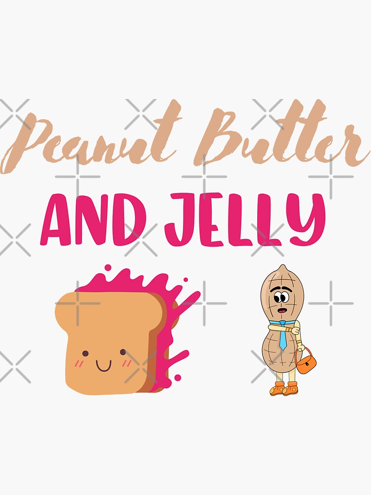 "Peanut Butter And Jelly Best Friends PB" Sticker for Sale by ...