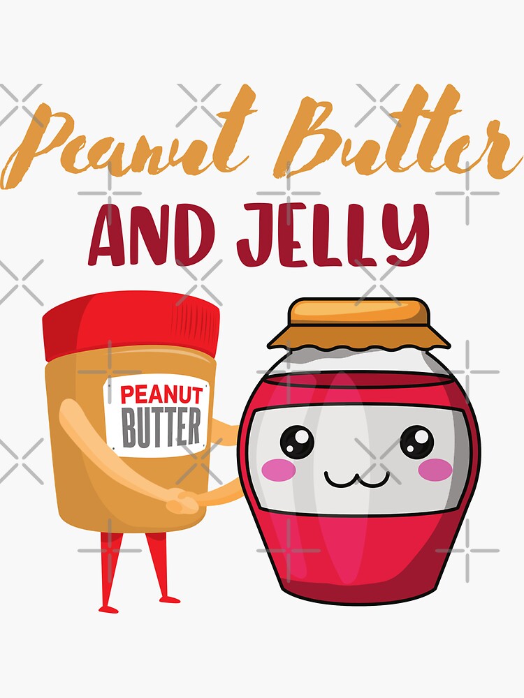 "Peanut Butter And Jelly Best Friends PB" Sticker for Sale by ...
