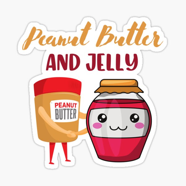 "Peanut Butter And Jelly Best Friends PB" Sticker for Sale by ...