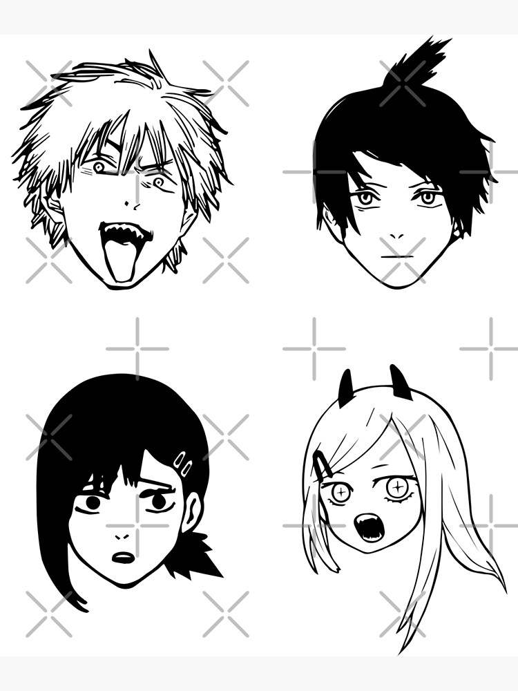 "Chainsaw Man Icons Set" Poster for Sale by THEMADBRUSH | Redbubble