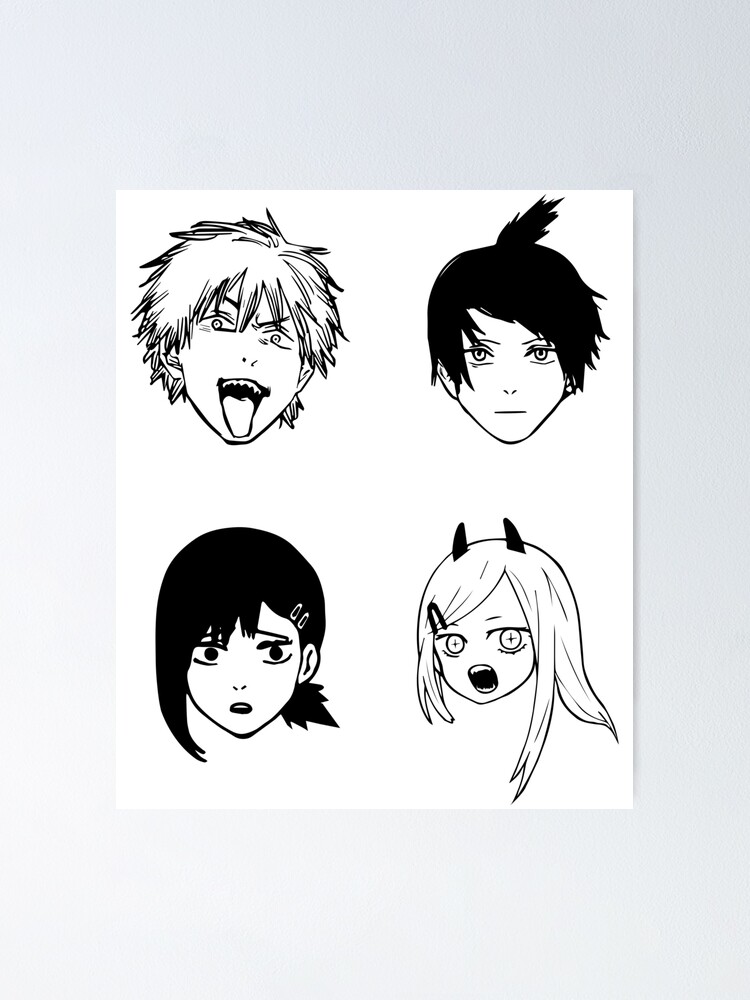 "Chainsaw Man Icons Set" Poster for Sale by THEMADBRUSH | Redbubble