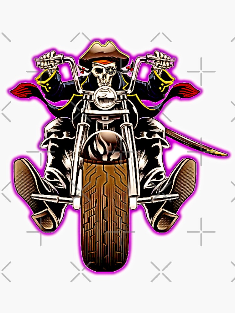 "Lets Ride - Skeleton Rider" Sticker for Sale by Kishoreart | Redbubble