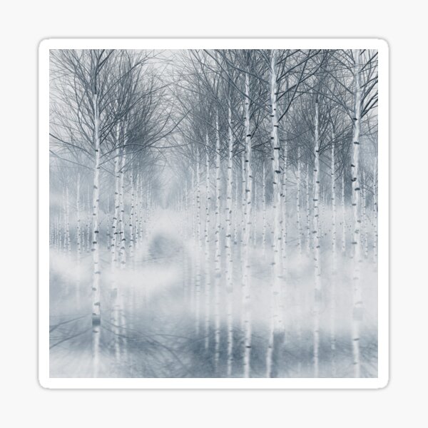 "Aspen Trees Forest" Sticker for Sale by cesartorresart | Redbubble