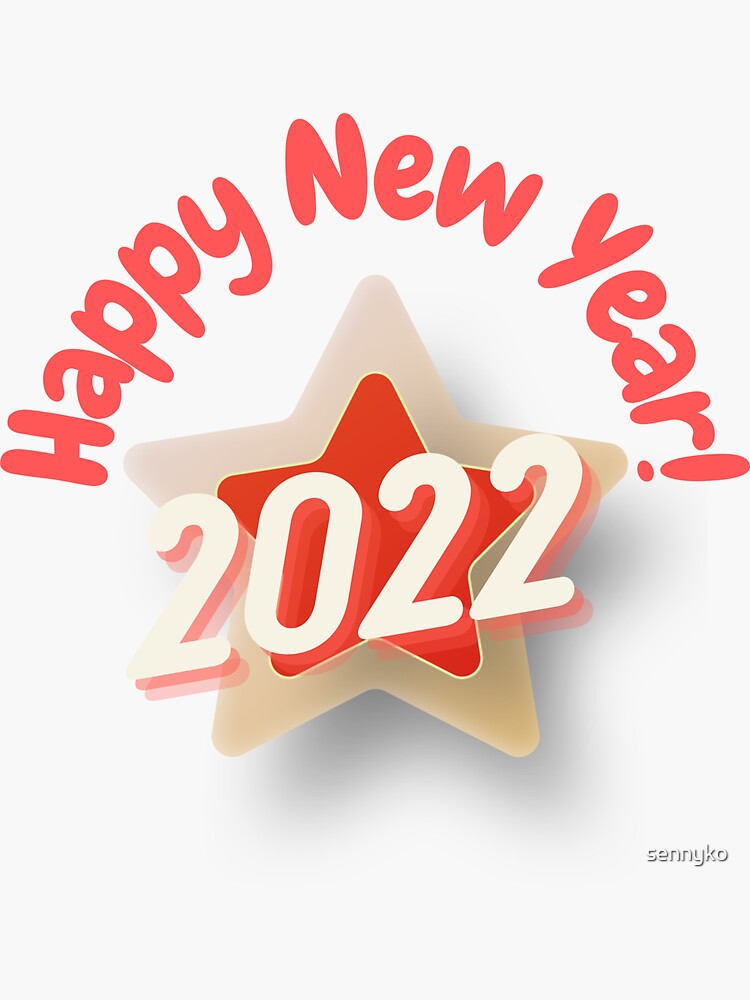 "2022" Sticker by sennyko | Redbubble
