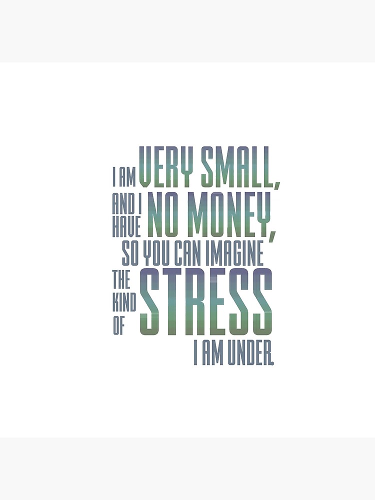 "I Am Very Small" Throw Pillow for Sale by lalrutz | Redbubble