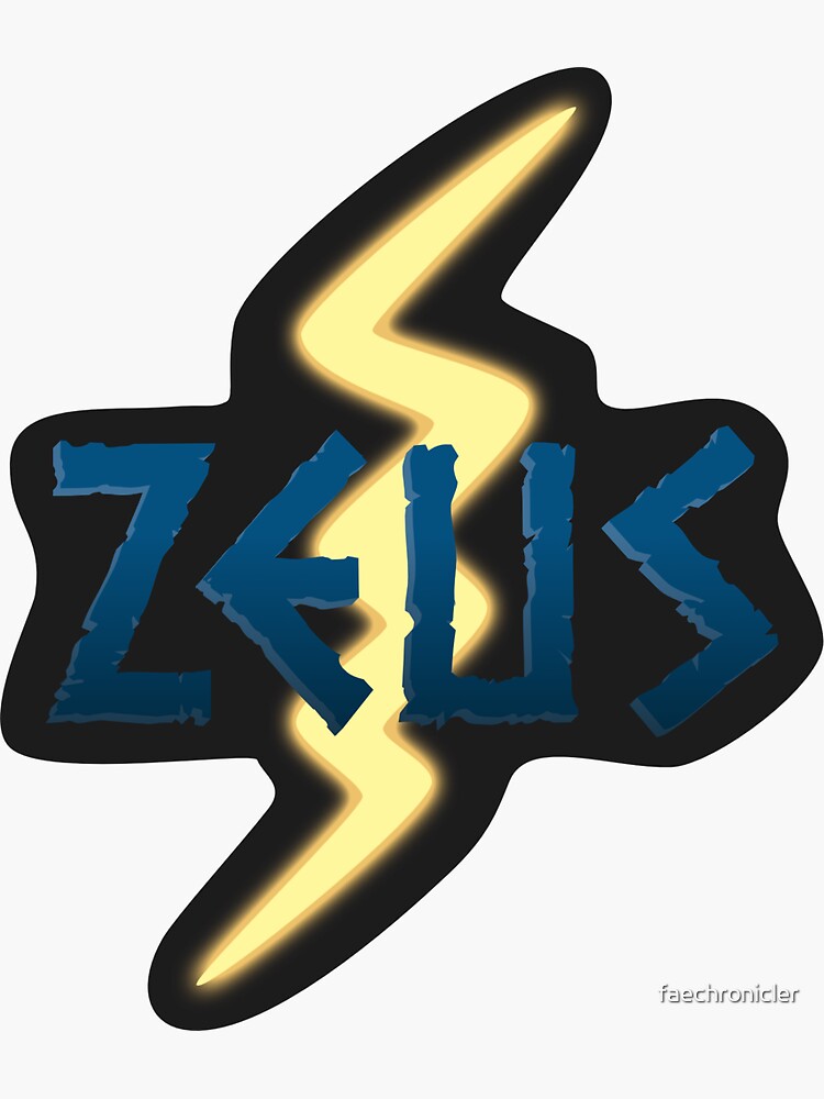 "God Zeus" Sticker for Sale by faechronicler | Redbubble