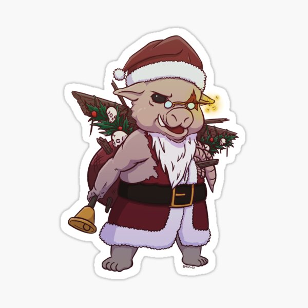 "Santa Butcher [Stickers & Magnets]" Sticker for Sale by RevArtSideShop ...