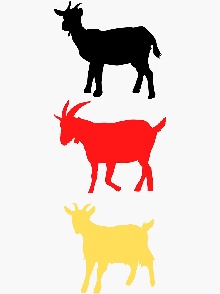 "Goat goats Germany flag national flag colors" Sticker for Sale by ...