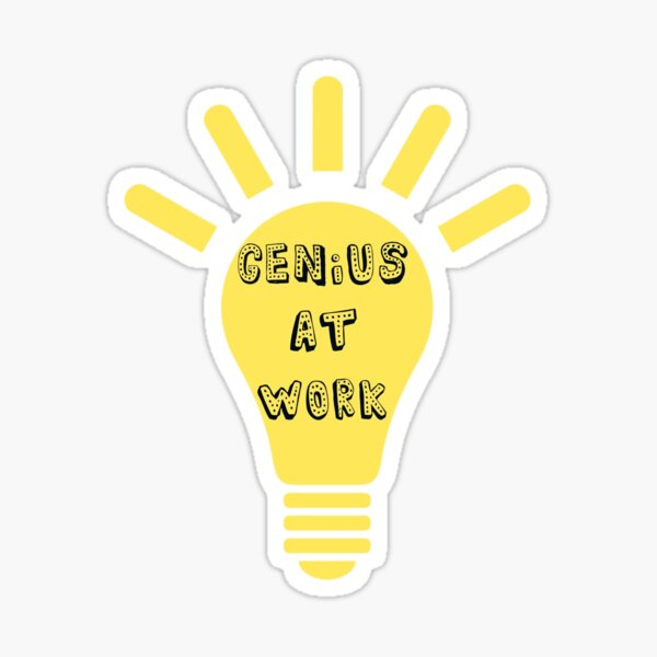 "Genius At Work" Sticker by artistsale | Redbubble