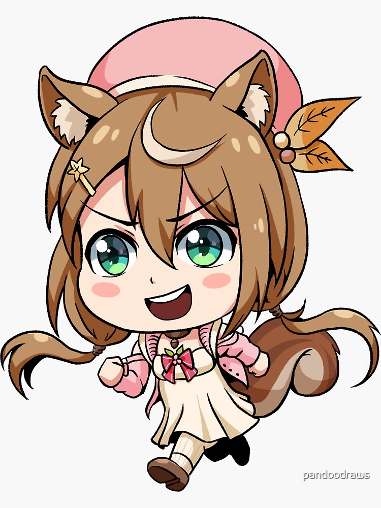 "Hololive Ayunda Risu Chibi" Sticker for Sale by pandoodraws | Redbubble