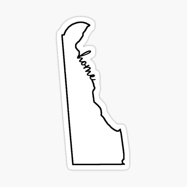 "Delaware Home Outline" Sticker by ohioinspired | Redbubble