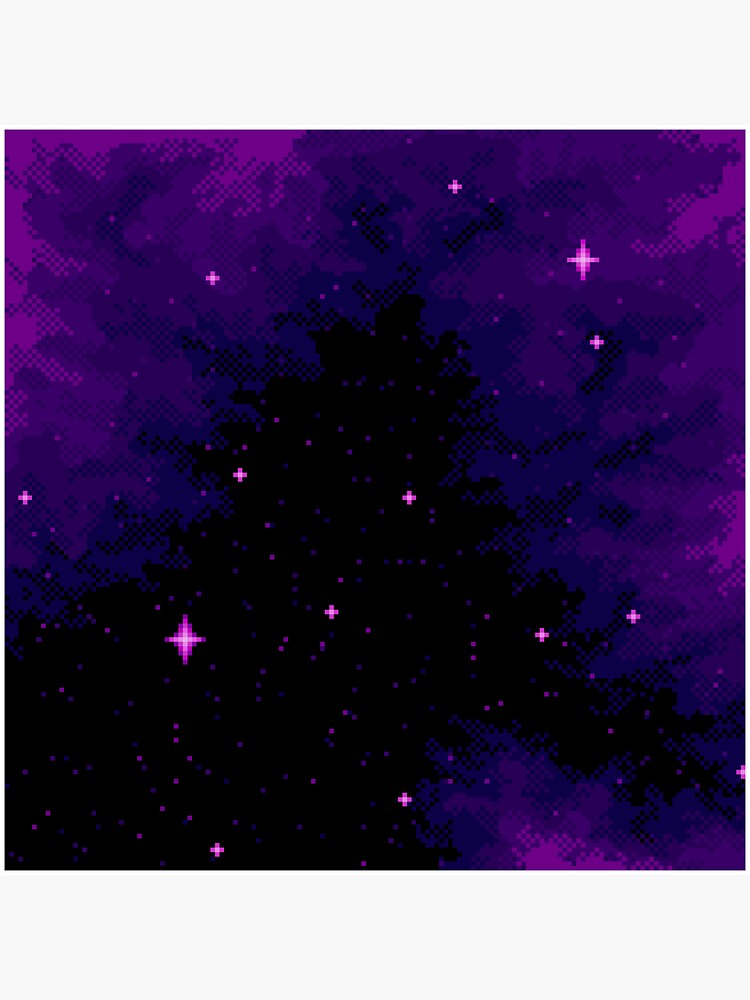 "Purple Nebula Pixel Art" Sticker by Cephalaspix | Redbubble