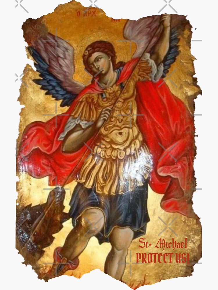 "St Michael Archangel Saint Michael" Sticker for Sale by ADMG | Redbubble