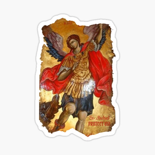 "St Michael Archangel Saint Michael" Sticker by ADMG | Redbubble