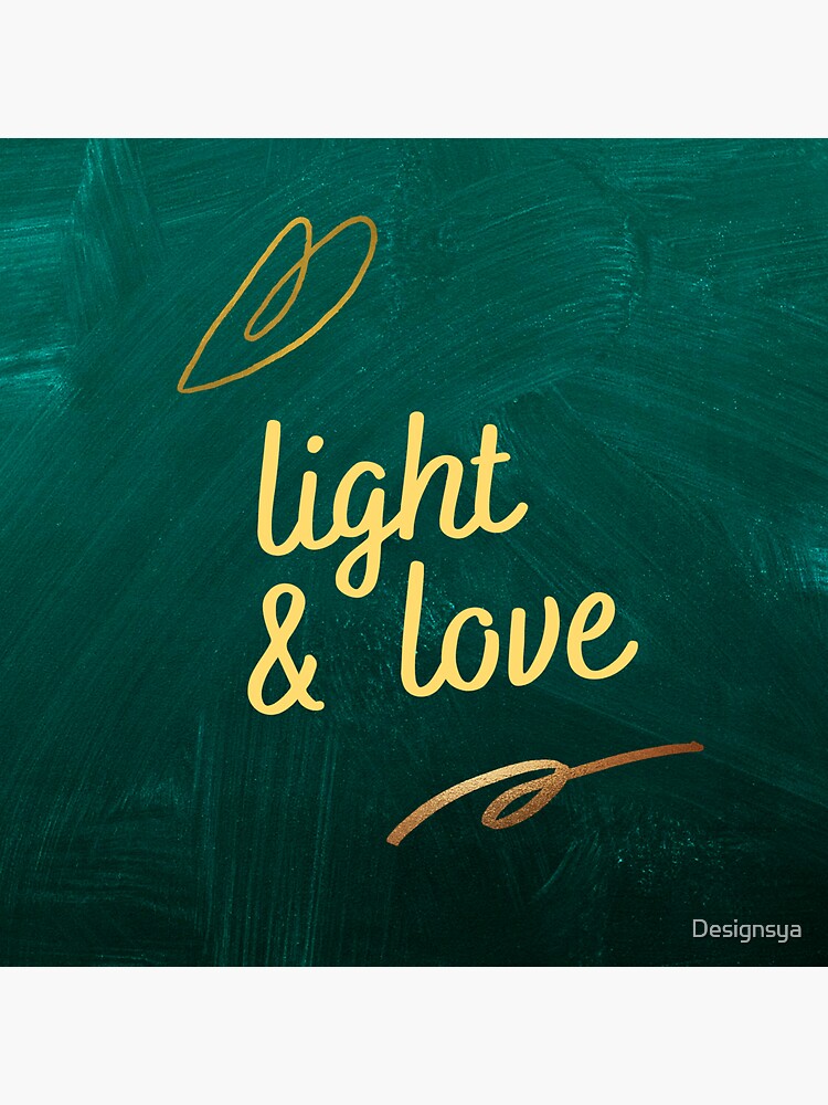 "Love and light" Sticker by Designsya | Redbubble