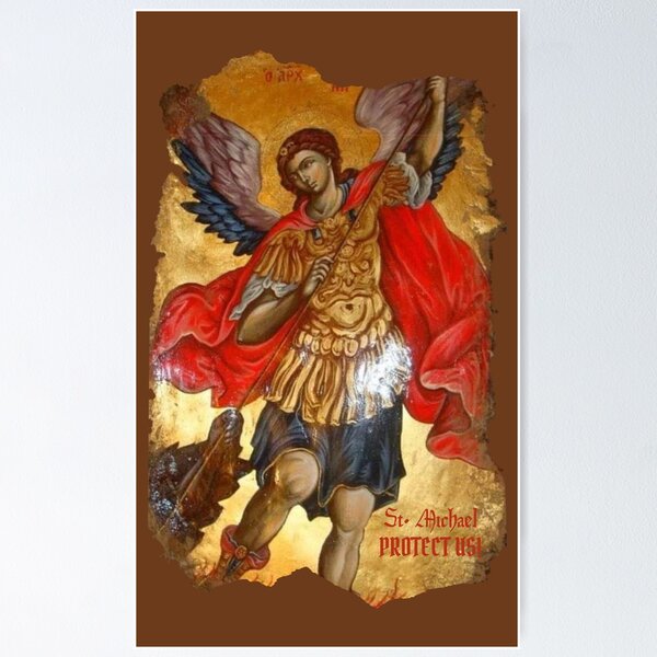 "St Michael Archangel Saint Michael" Poster for Sale by ADMG | Redbubble