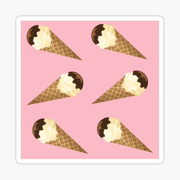 "Vanilla Chocolate Ice Cream" Sticker by ZCdesigns | Redbubble